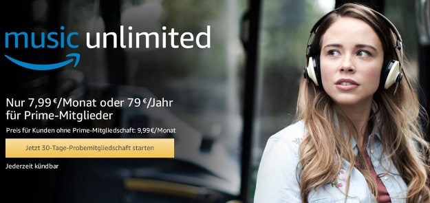 Amazon Music Unlimited bis zu 3 Monate kostenlos testen