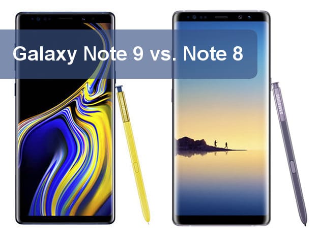 Samsung Galaxy Note 9 versus Samsung Galaxy Note 8