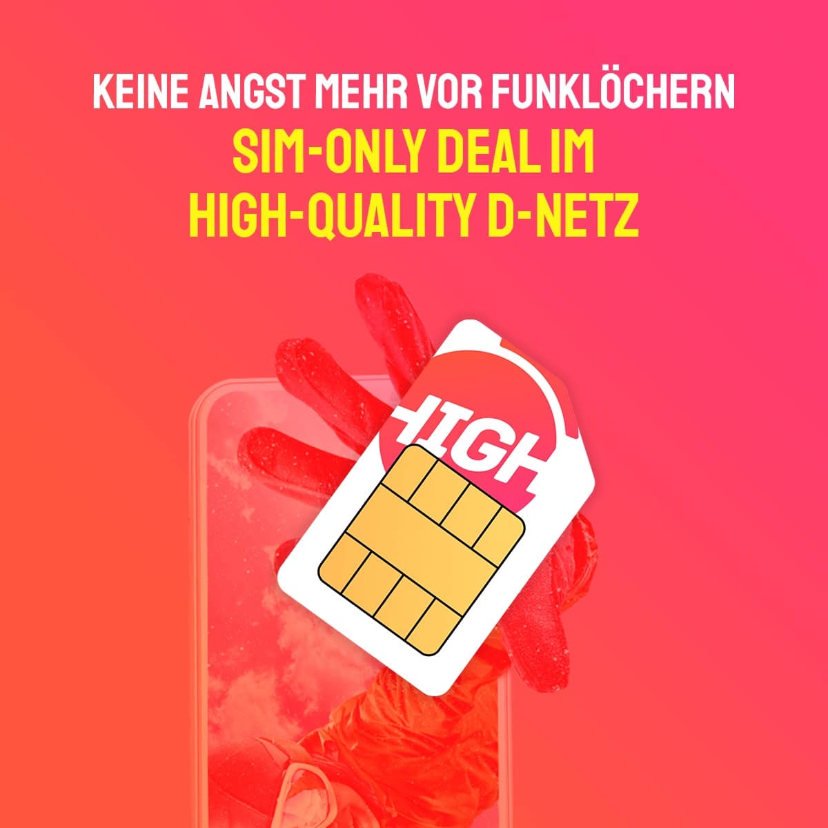 HIGH Aktionstarif mit 40 GB nur 15 € mtl. Grundgebühr
