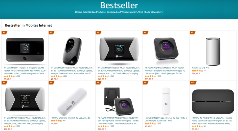 Surfstick Vergleich und Alternativen: Prepaid- und Datentarif