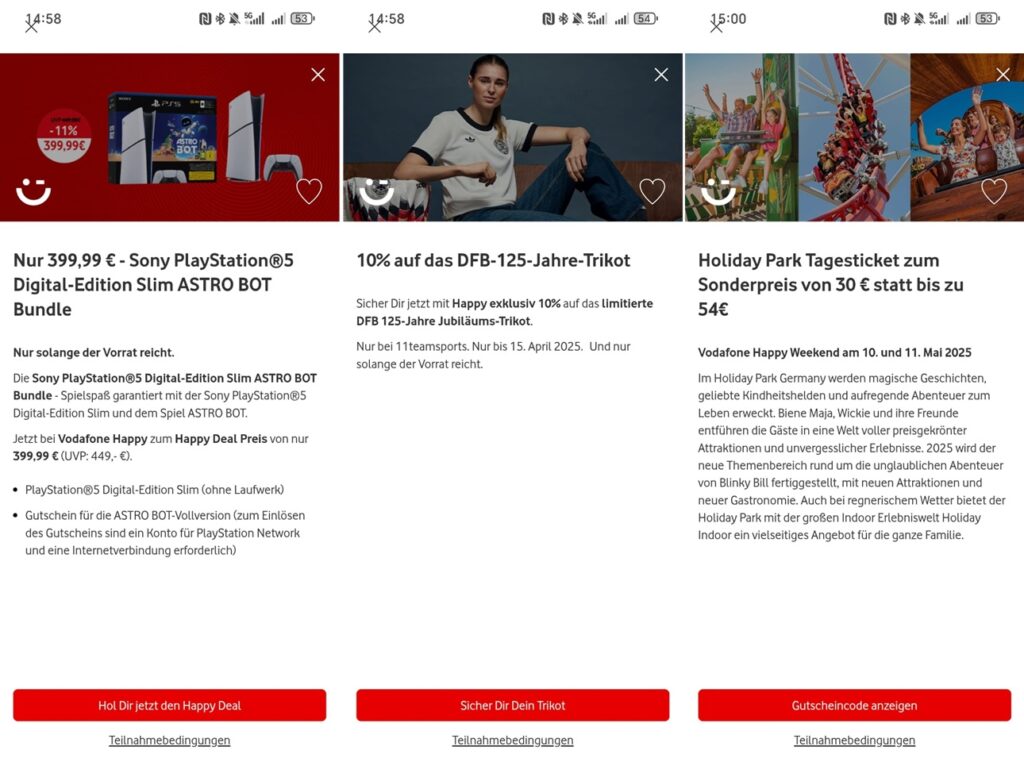 Vodafone Happy im Januar: Apache & Bushido Tickets, Ravensburger Gutschein