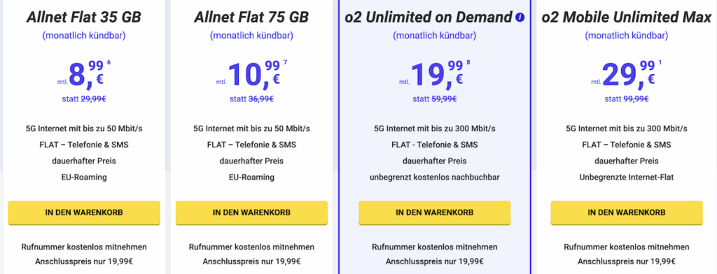 Mega SIM: Angebote & Aktionen mit unlimited GB für 19,99 € mtl.